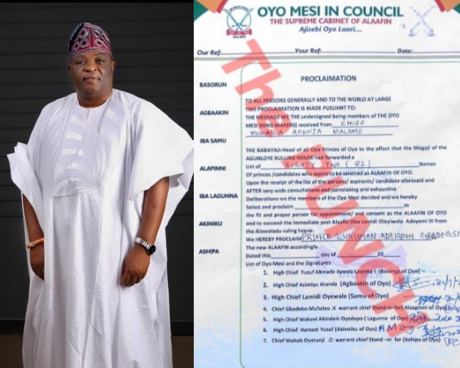We Have Chosen New Alaafin, We Await Makinde's Approval - Oyo Mesi